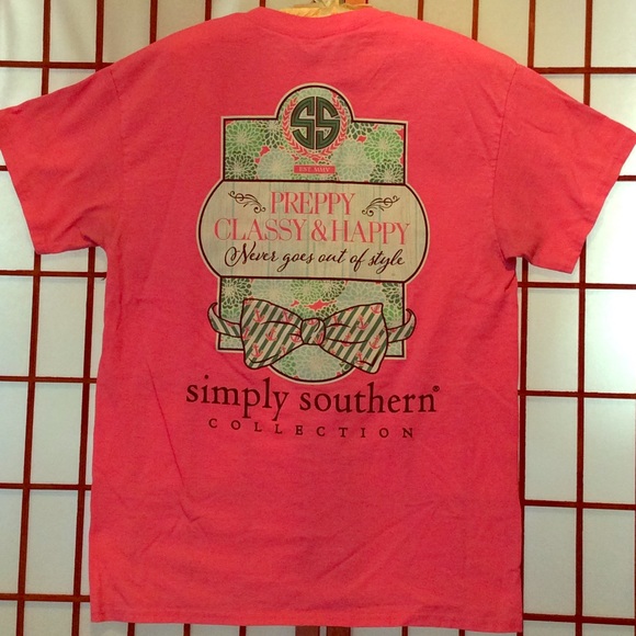 Simply Southern | Tops | Preppy Pink Simply Southern Collection Tee ...